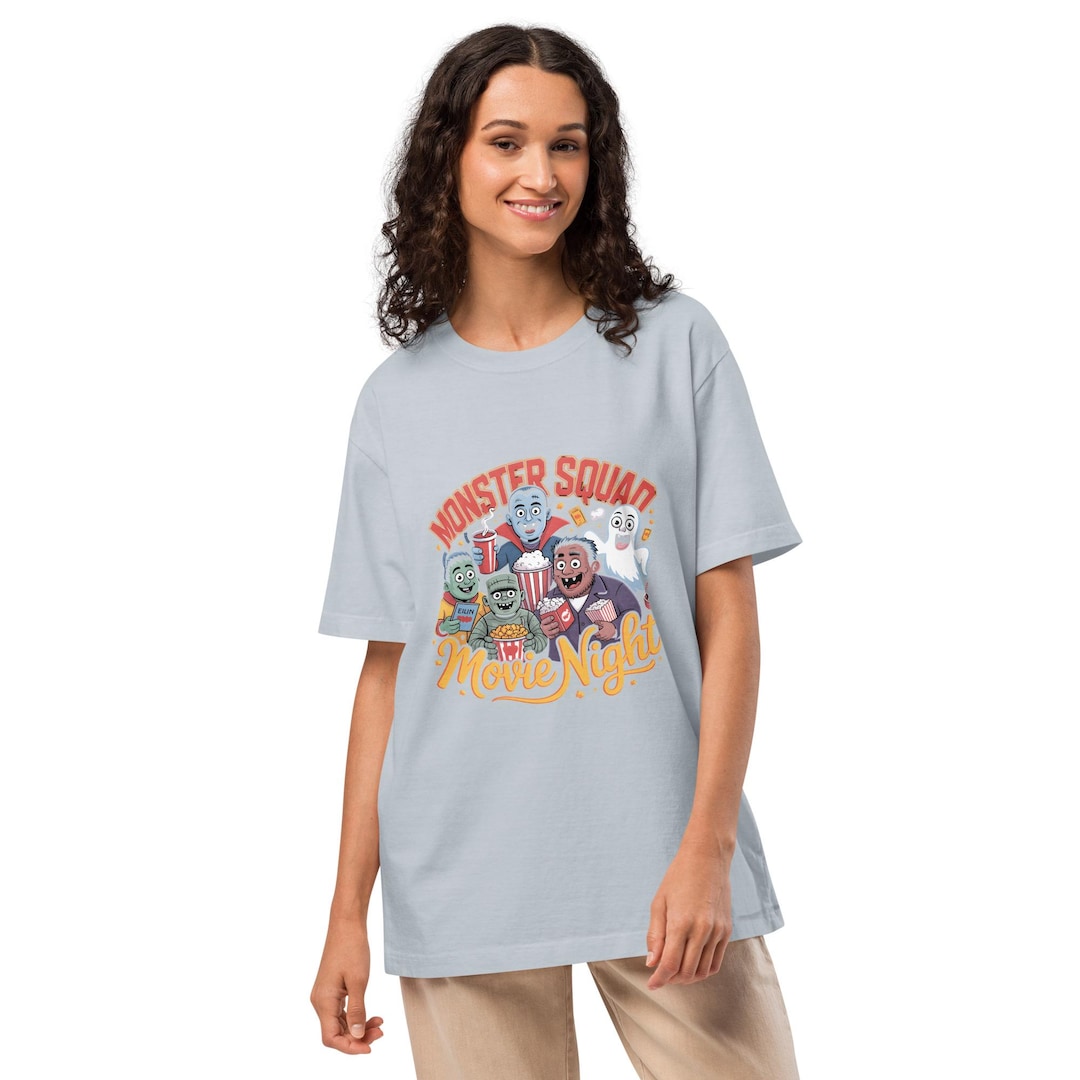 Monster Squad Oversized Tee: Classic Movie Monsters, Spooky Cartoon - Etsy