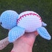 Crochet Baseball Turtle, Baseball Turtle, Stuffed Baseball Turtle ...