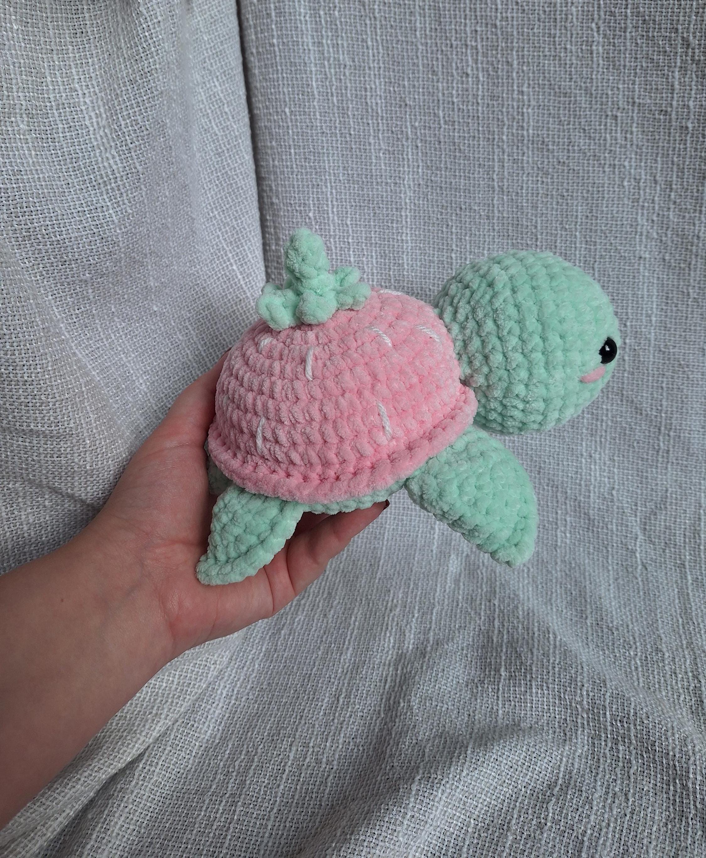 Strawberry Turtle, Crochet Strawberry Turtle, Crochet Amigurumi ...