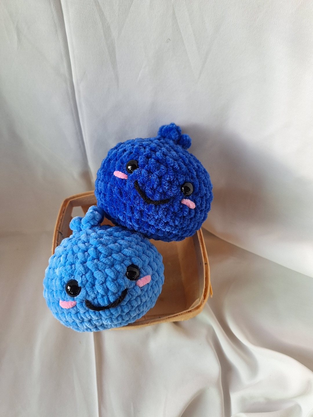 Crochet Blueberry Plushie, Crochet Amigurumi Blueberries, Stuffed ...