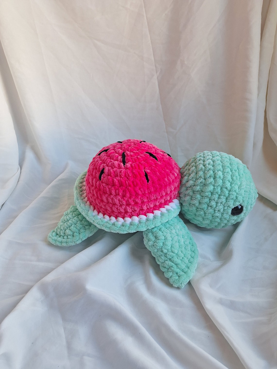 Jumbo Crochet Watermelon Turtle, Jumbo Amigurumi Watermelon Turtle ...