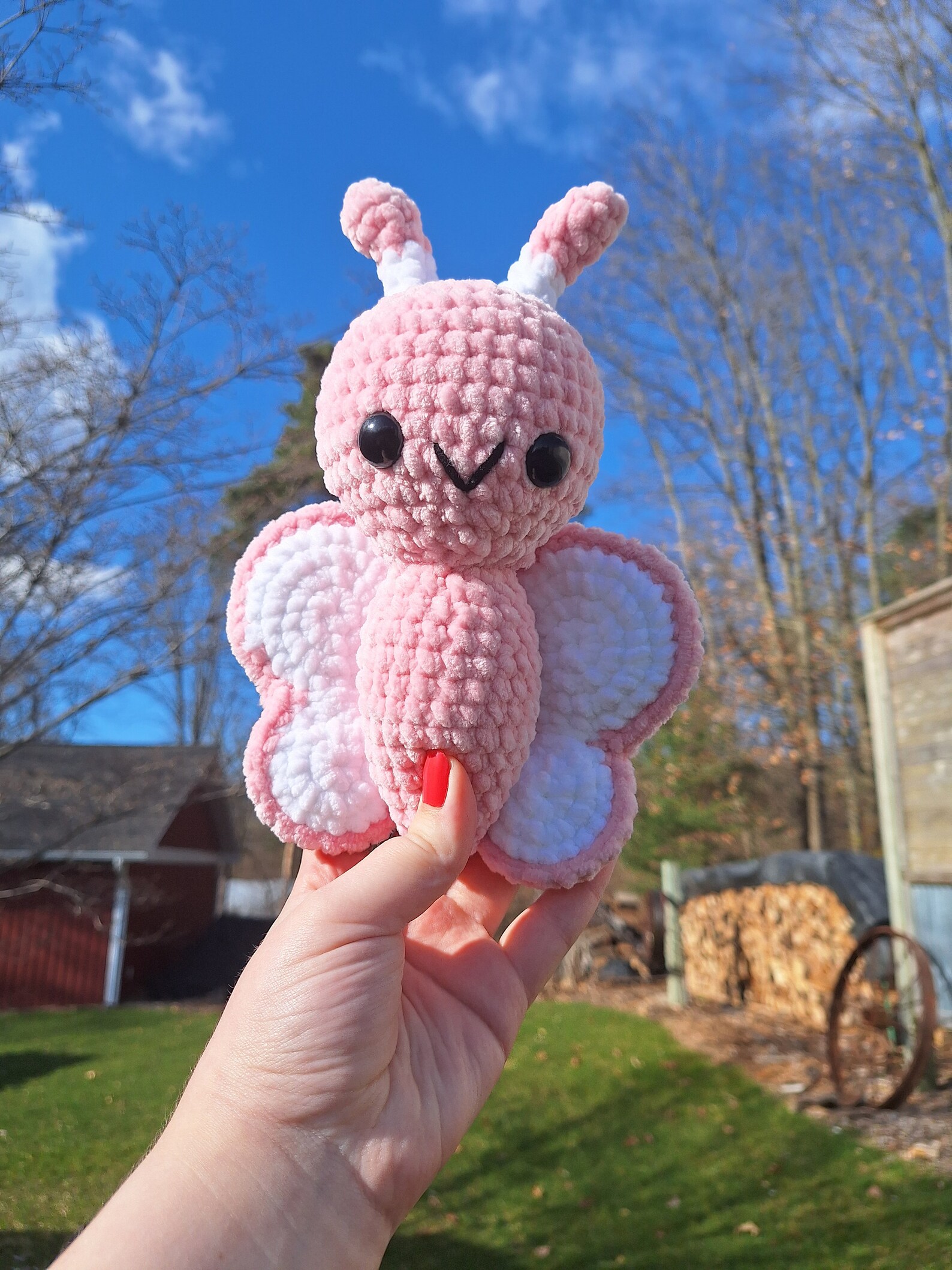 Crochet Butterfly Plushie, Amigurumi Butterfly, Stuffed Animal ...