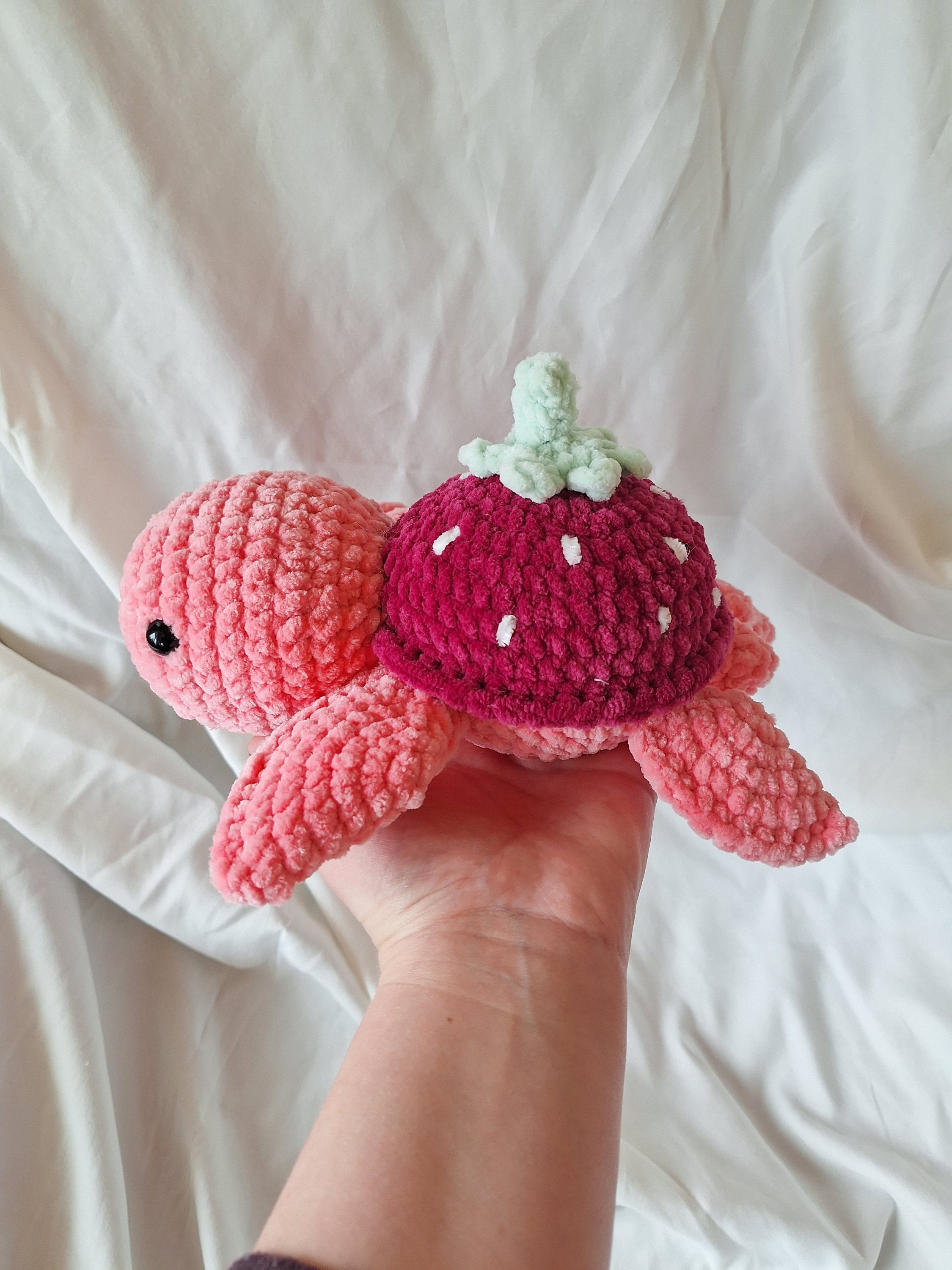 Strawberry Turtle, Crochet Strawberry Turtle, Crochet Amigurumi ...