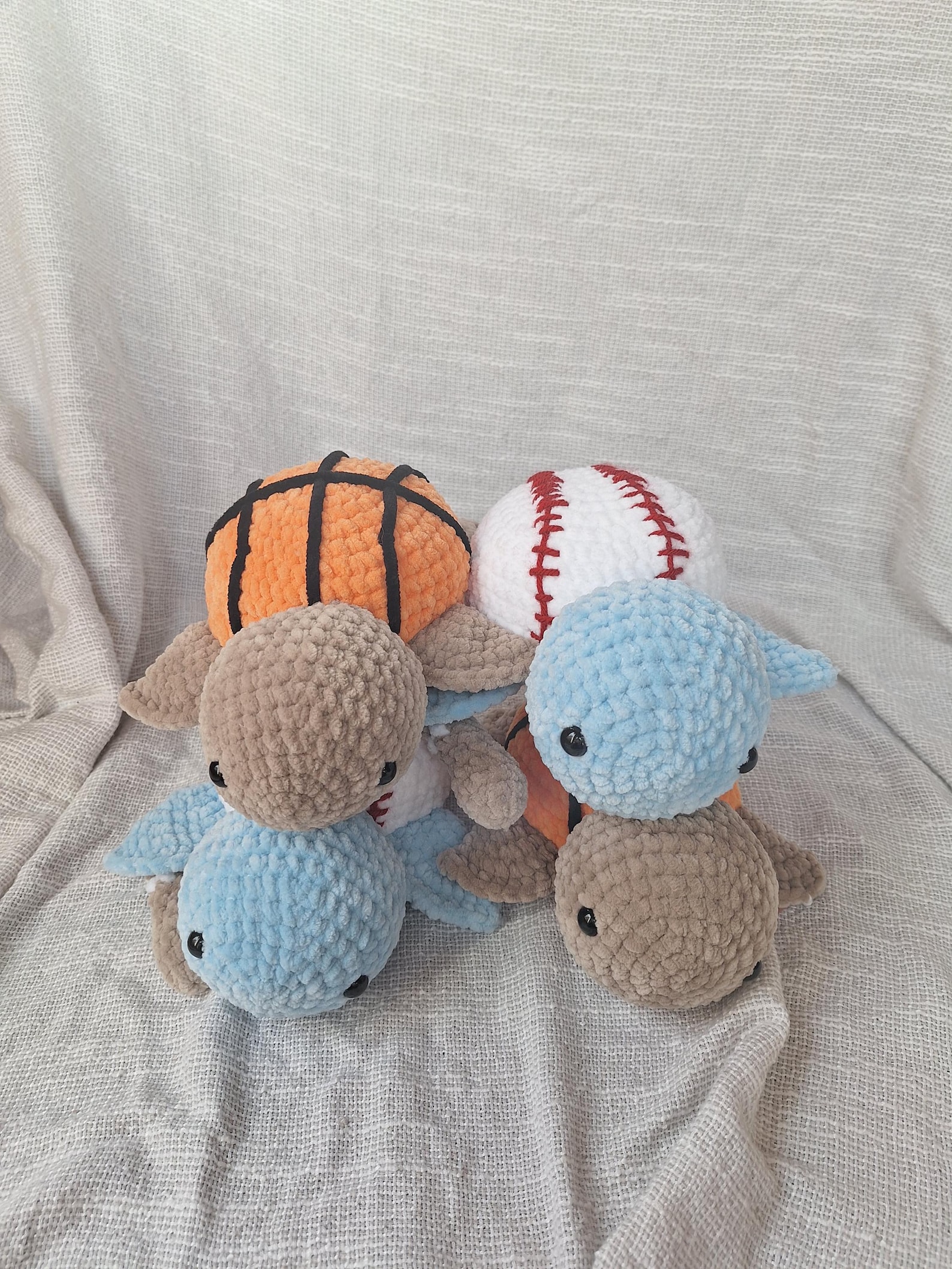 Crochet Basketball Turtle, Basketball Turtle, Stuffed Basketball Turtle ...