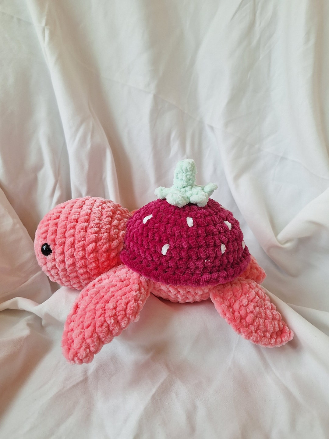 Strawberry Turtle, Crochet Strawberry Turtle, Crochet Amigurumi ...