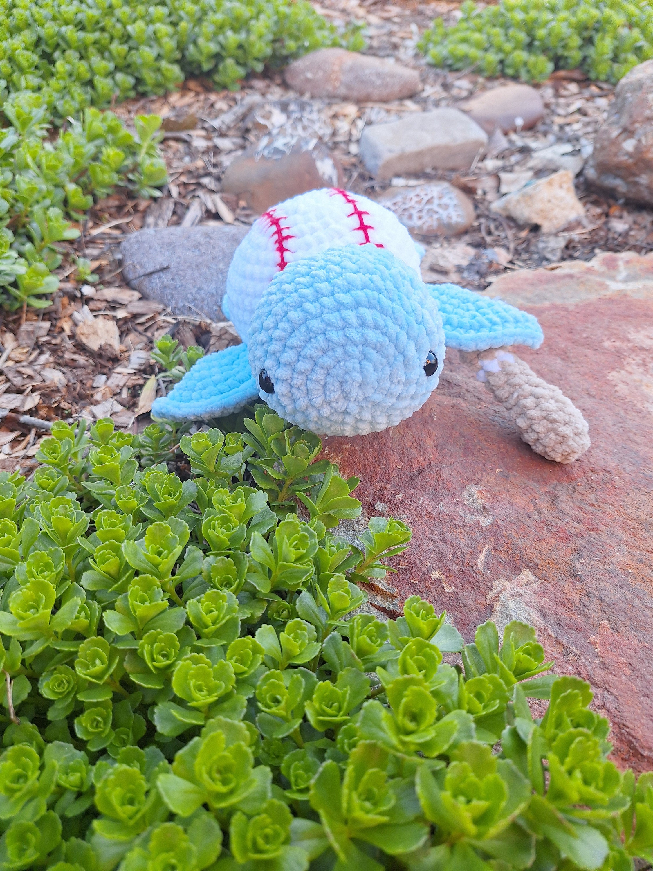 Crochet Baseball Turtle, Baseball Turtle, Stuffed Baseball Turtle ...