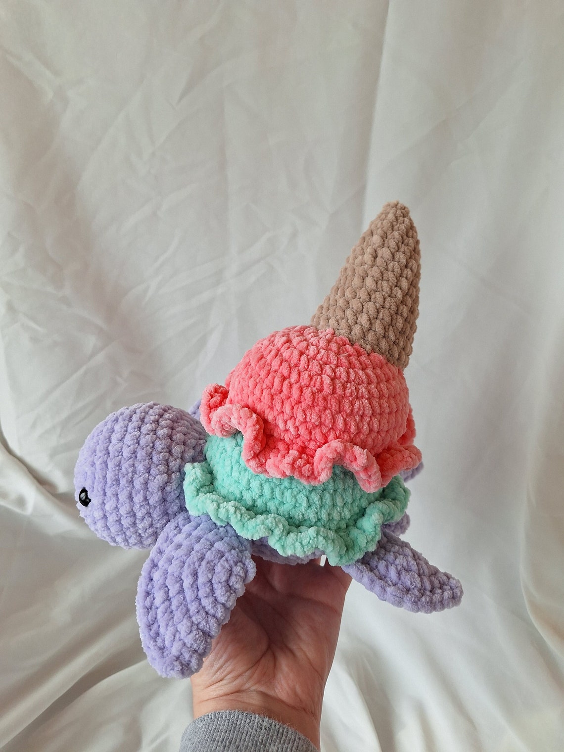 Crochet Ice Cream Turtle, Crochet Turtle Amigurumi - Etsy