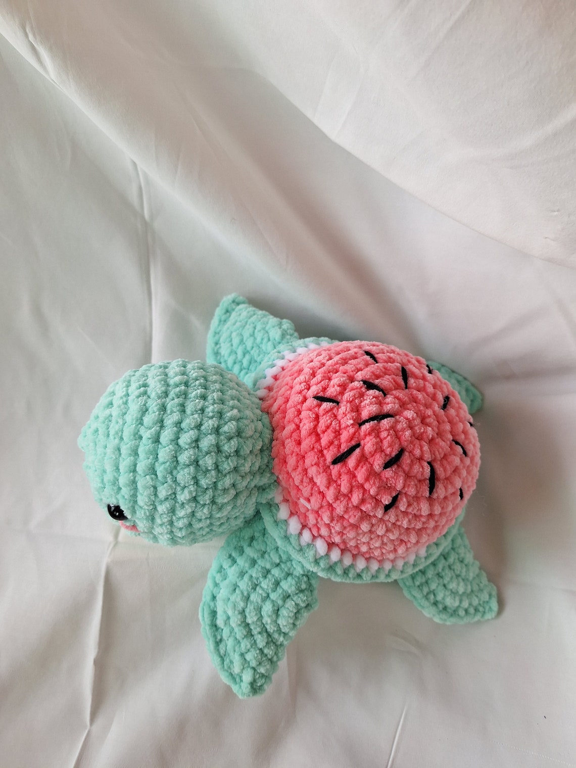 Crochet Watermelon Turtle, Watermelon Turtle Plushie, Turtle Amigurumi ...