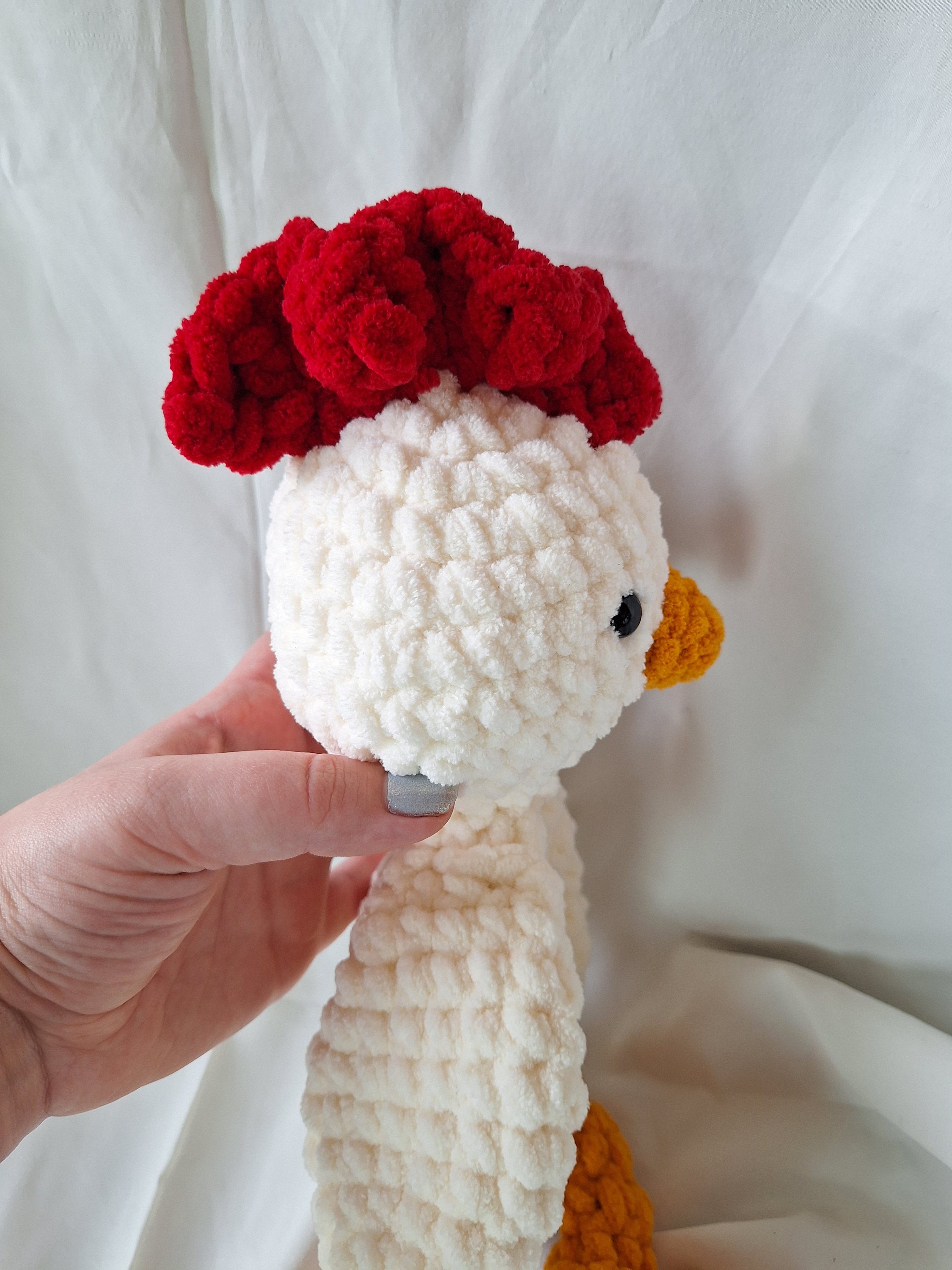 Crochet Chicken Snuggler, Crochet Chicken Animal Lovey - Etsy
