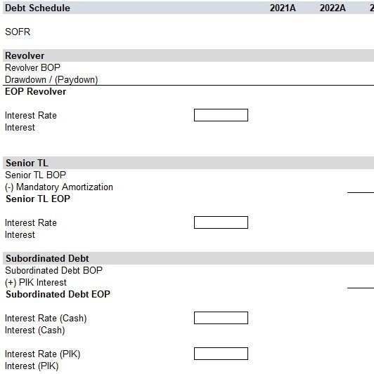 Three-statement LBO Practice Test W/ Completed Model (incl. PIK ...