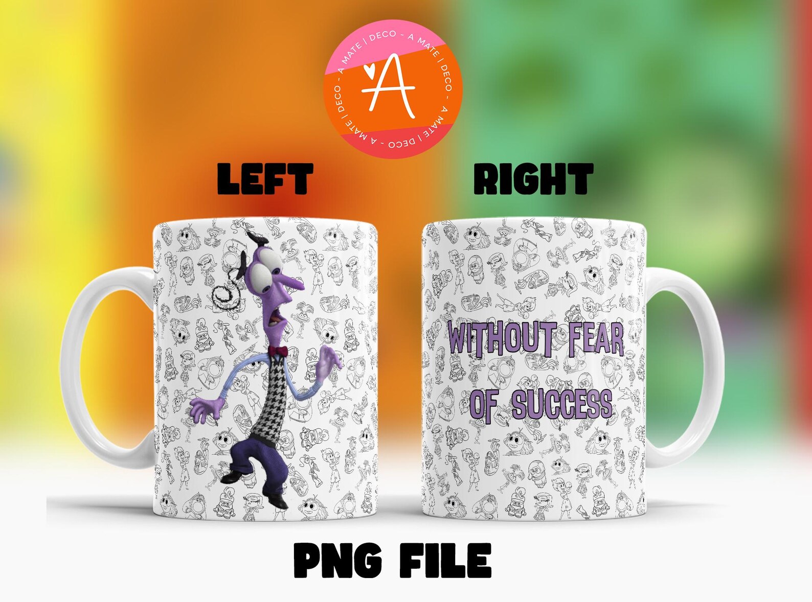 INSIDE OUT 2 11oz MUG, Cartoon Emotions 11oz, 11oz Mug Template Design ...