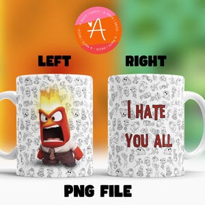 INSIDE OUT 2 11oz MUG, Cartoon Emotions 11oz, 11oz Mug Template Design ...