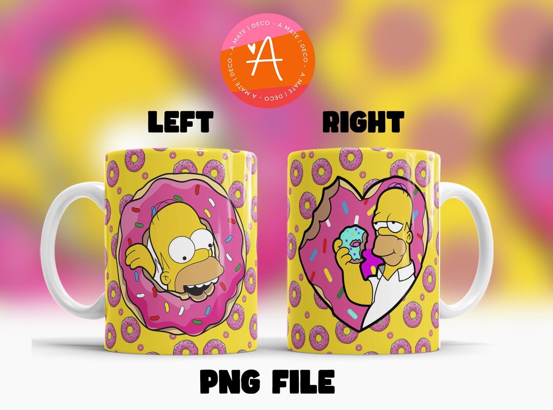 The Simpsons Mug, Sublimation Mug Template, 11 Oz Mug, Sublimation Wrap ...