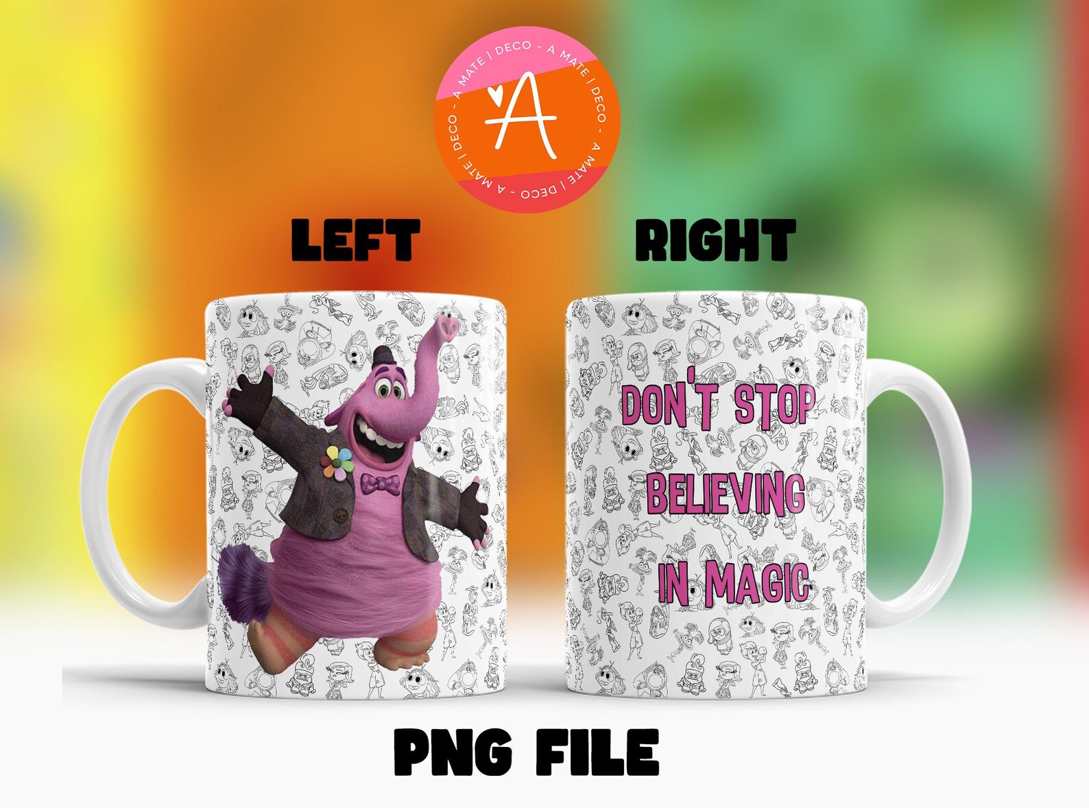 INSIDE OUT 2 11oz MUG, Cartoon Emotions 11oz, 11oz Mug Template Design ...