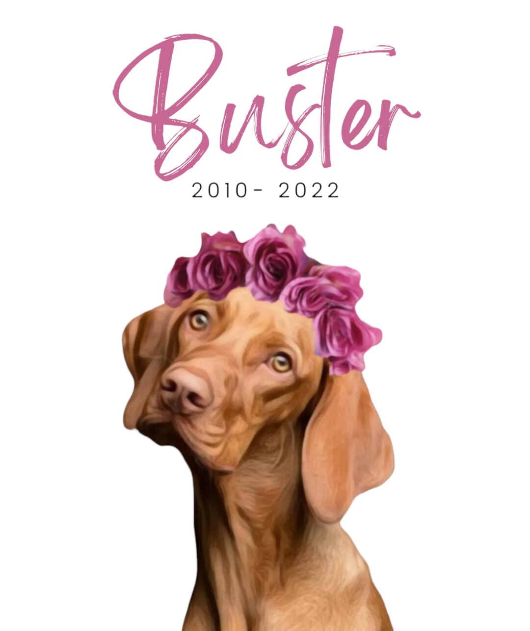 Custom Pet Flower Portrait From Photo - Etsy