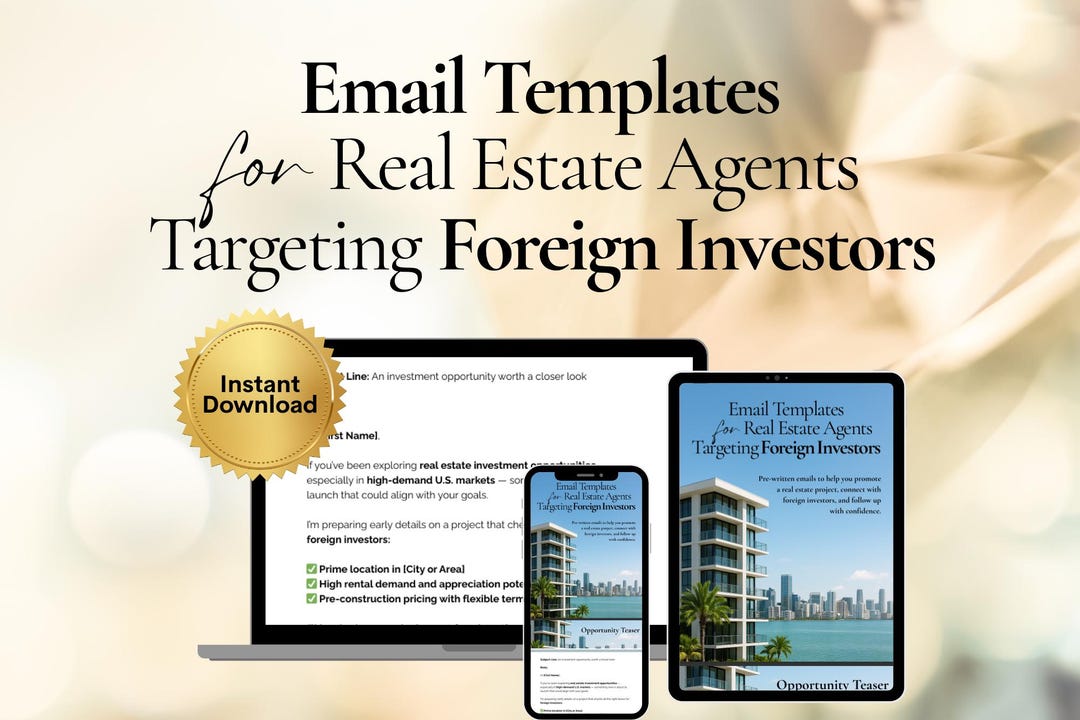 Email Templates for Real Estate Agents Targeting Foreign Investors | 5 ...