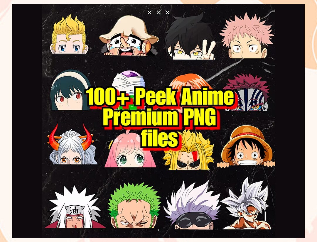 100 Premium Anime Peekers PNG Graphic Design Anime T-shirt Direct to ...