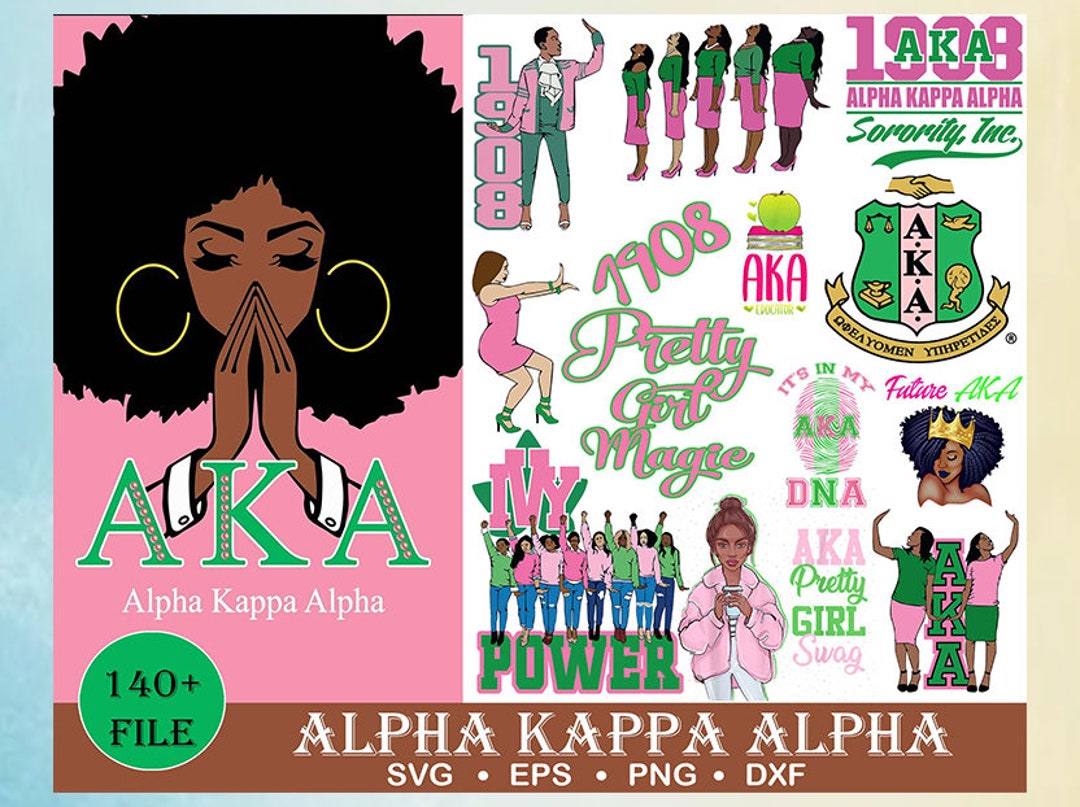 AKA Svg, Alpha Kappa Alpha Sorority Svg, 13 Designs Bundle, Layered ...