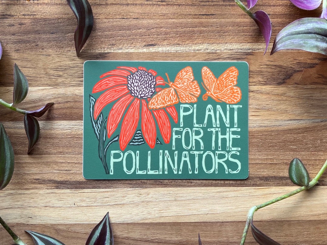 Plant for the Pollinators Sticker | Native Biodiversity Flowers ...