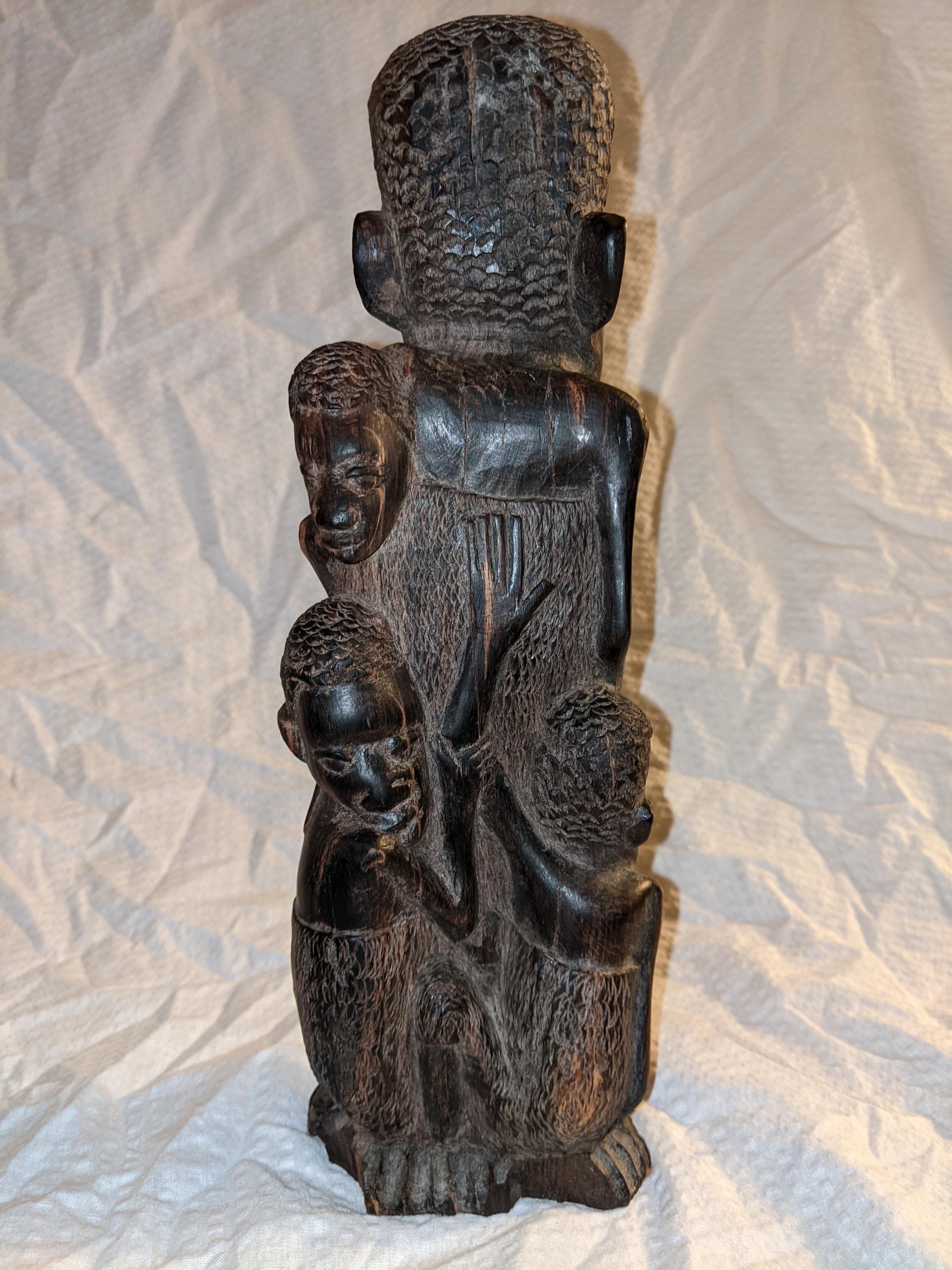 Vintage Family Tree Makonde Tribe Ebony Wood Carving - Etsy