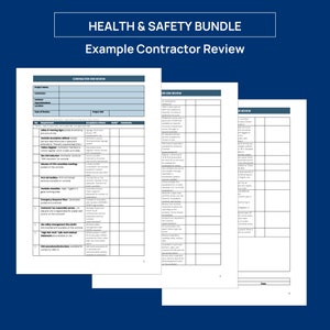 Workplace Health Safety Templates Bundle | Risk Assessment, Audits (MS ...