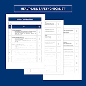 Health and Safety Templates for the Workplace | Safety Checklists ...