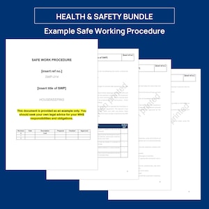 Health and Safety Templates for the Workplace | Safety Checklists ...