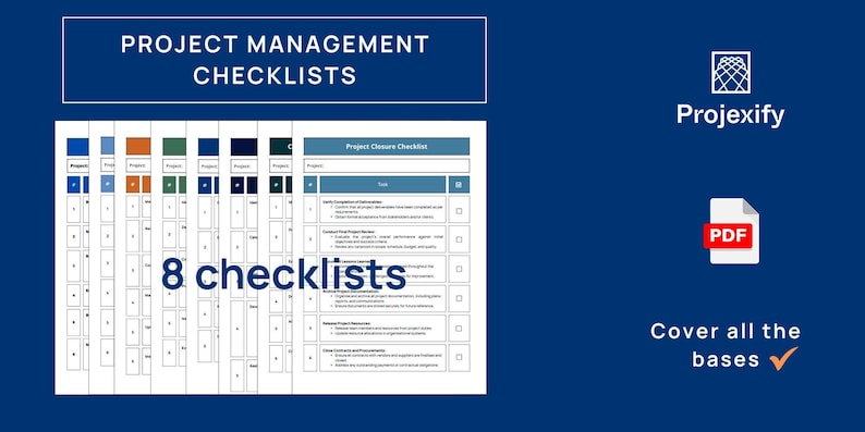 Collection of 8 Project Management Checklists - Project Planning ...