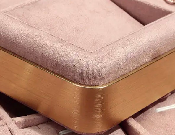 Luxury Modern Gold Metal Rimmed Jewelry Organizing Ring Display Tray ...