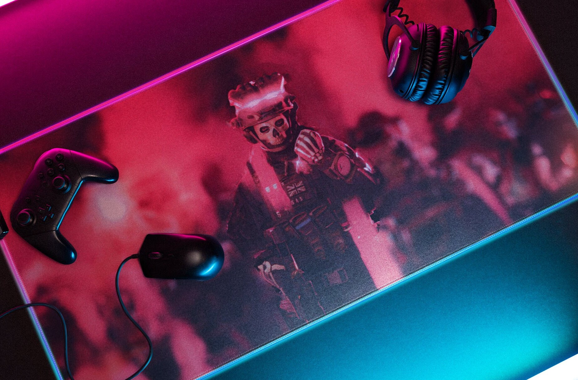 Call of Duty Warzone Ghost Red Mouse Pad Gaming Setup Perfect Gift for ...