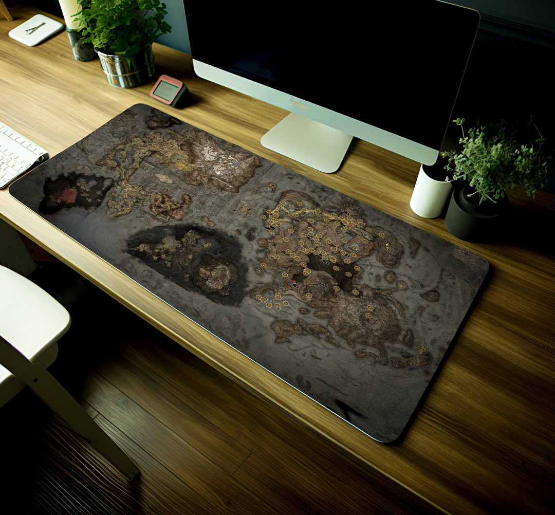 Elden Ring Mouse Pad: the Lands Between Map - XXL LED Gaming Desk Mat - Etsy