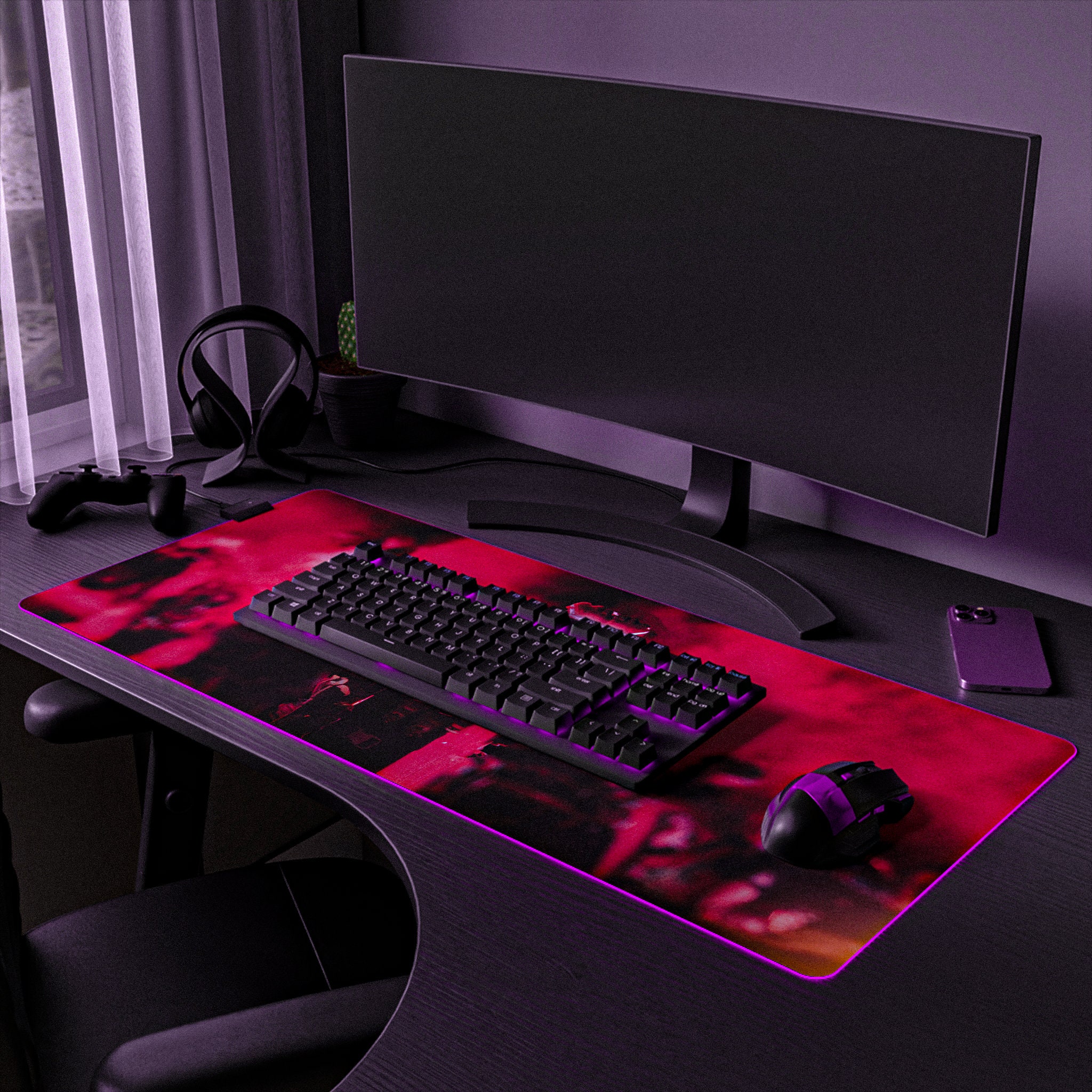 Call of Duty Warzone Ghost Red Mouse Pad Gaming Setup Perfect Gift for ...