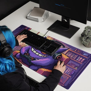 Gengar Pixel Art Gaming Mouse Pad Pokemon Mouse Pad Gaming LED Gift for ...