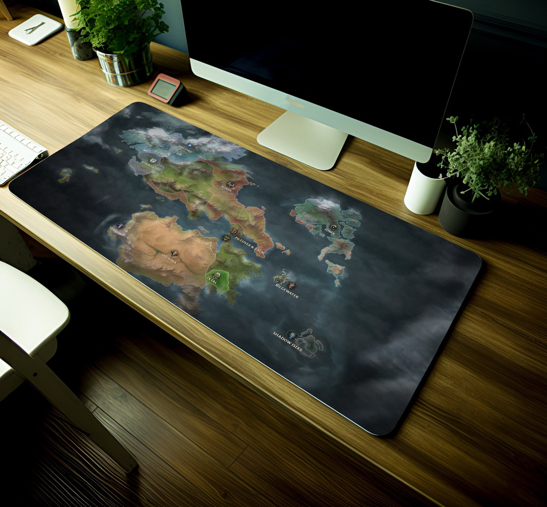 League of Legends World Map Runeterra Mouse Pad Gaming Desk Mat - Etsy