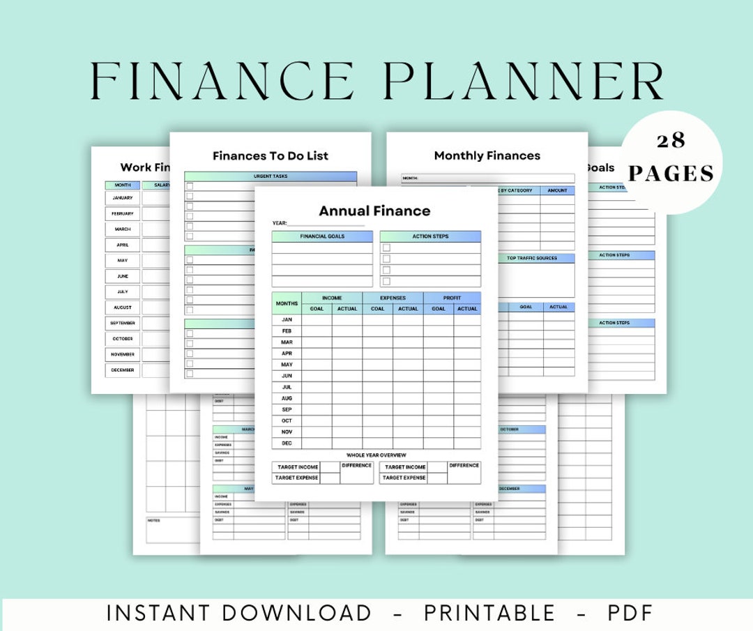 Finance Planner Printable, Budget Template, Finance Tracker, Debt ...