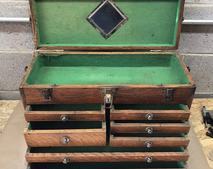 Vintage Union Machinest Toolbox Oak - Etsy