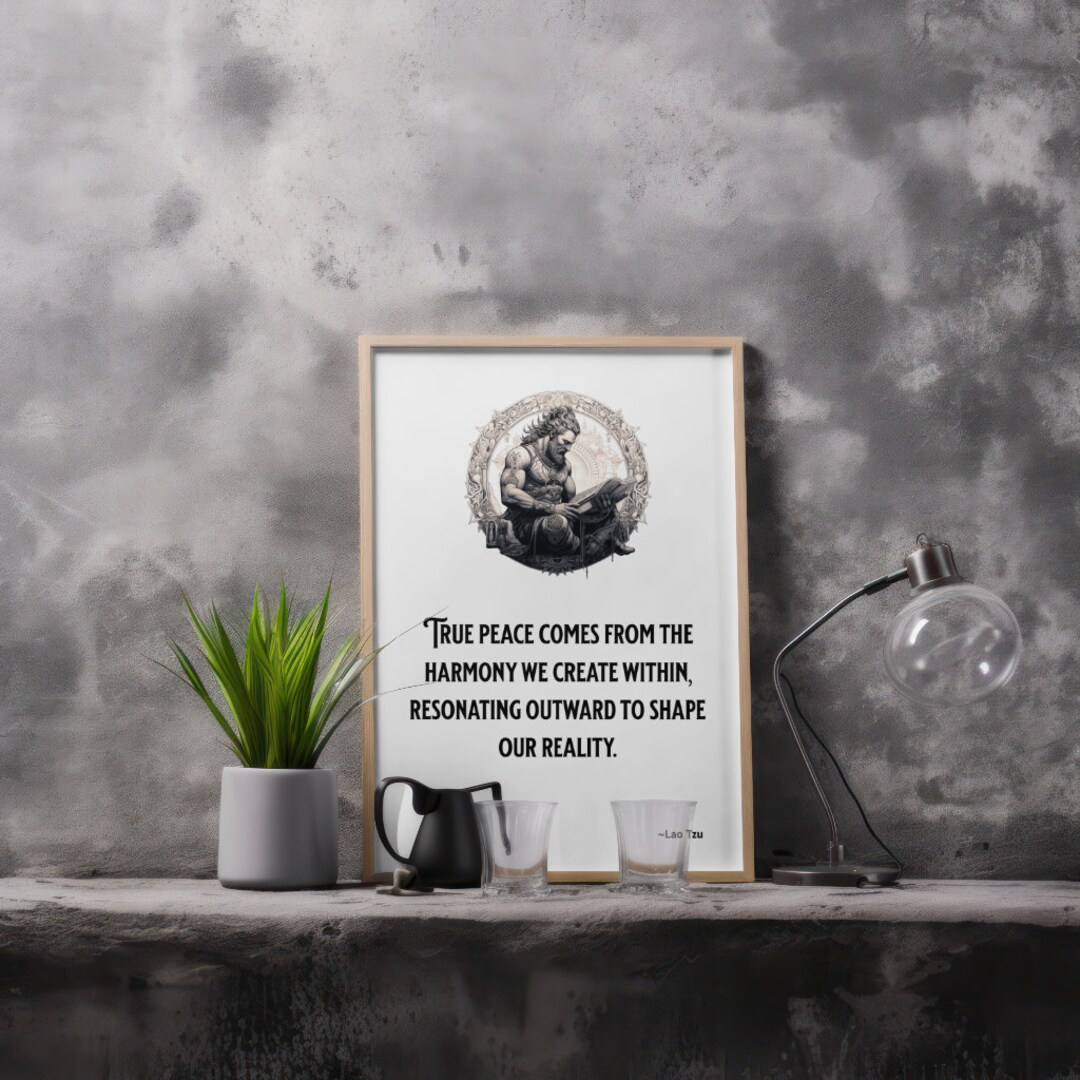 Stoic Philosophy Quote Digital Wall Art Inspirational Poster Inner ...