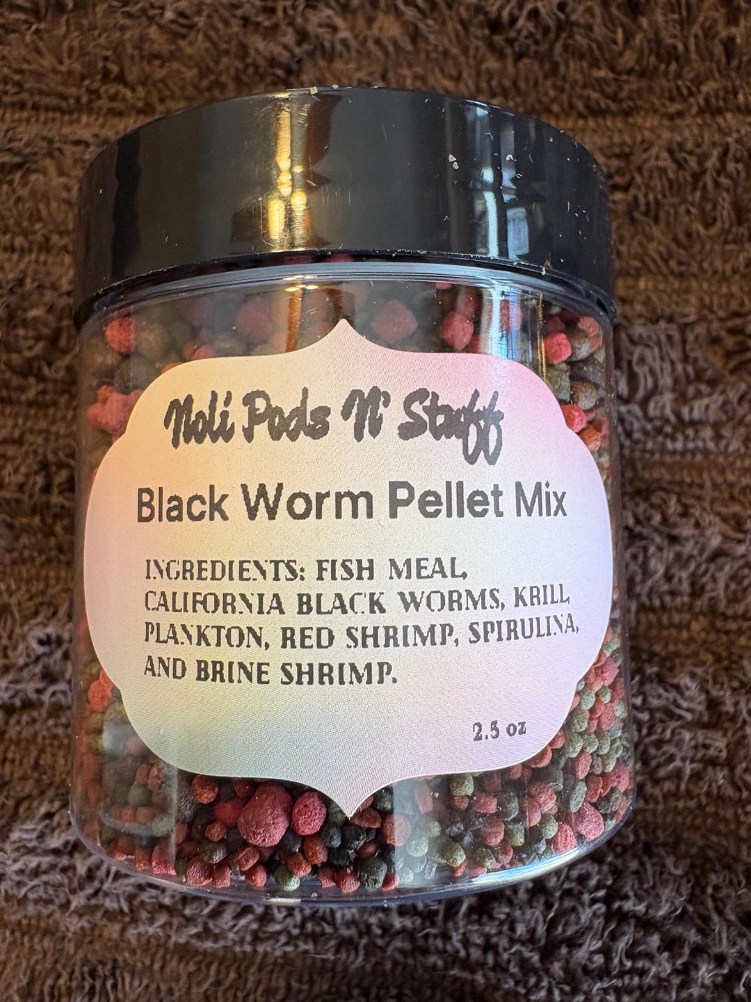 Black Worm and Fish Pellets - Etsy