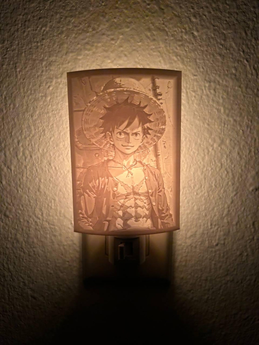 Luffy Lithophane Night Light LED - Unique Anime Decor, Gift for One ...