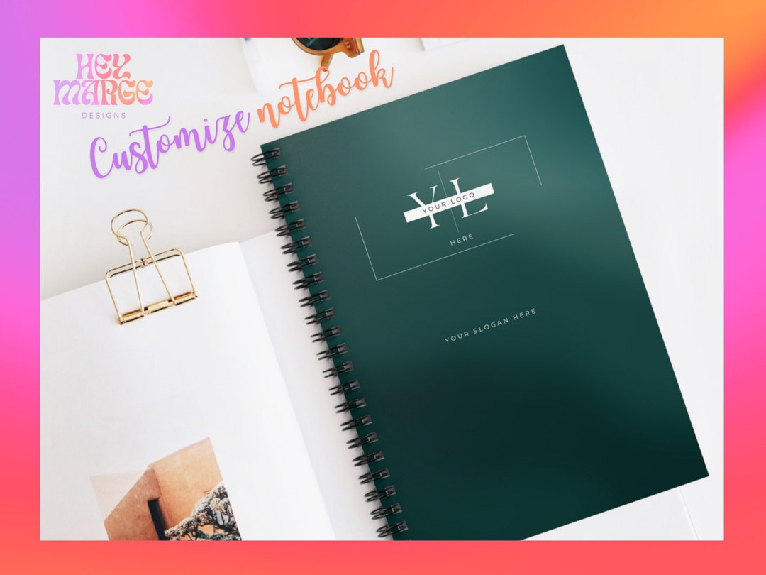 Personalized Company Logo Spiral Notebook Customizable Ruled Line ...