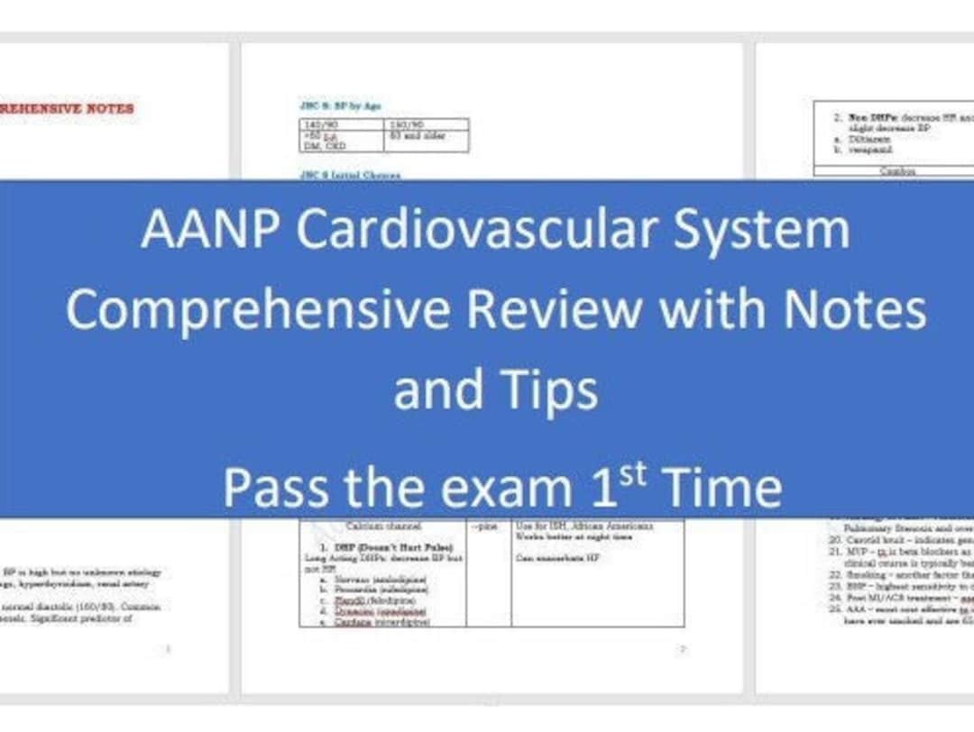 Pass AANP the 1st Time! 2023 AANP Cardiovascular System Comprehensive ...