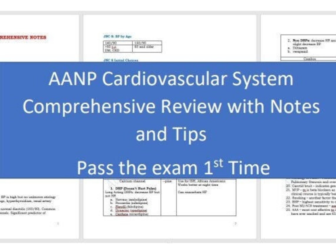 Pass AANP the 1st Time! 2023 AANP Cardiovascular System Comprehensive ...