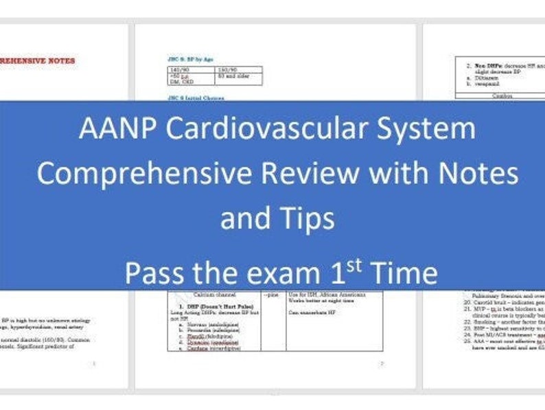 Pass AANP the 1st Time! 2023 AANP Cardiovascular System Comprehensive ...