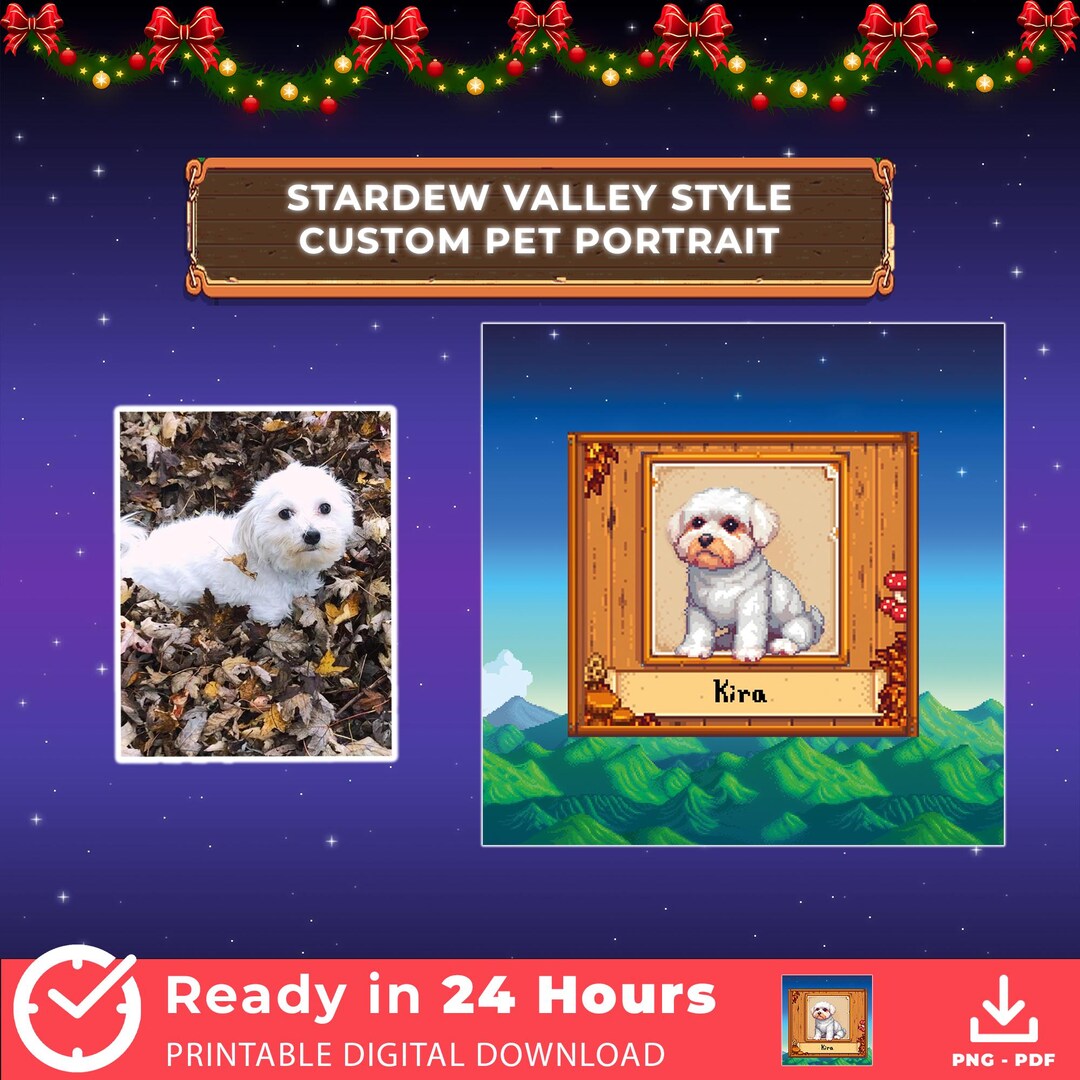 Pixel Art Pet Portrait, Pixel Portrait, Custom Pixel Art Portrait, Pet ...