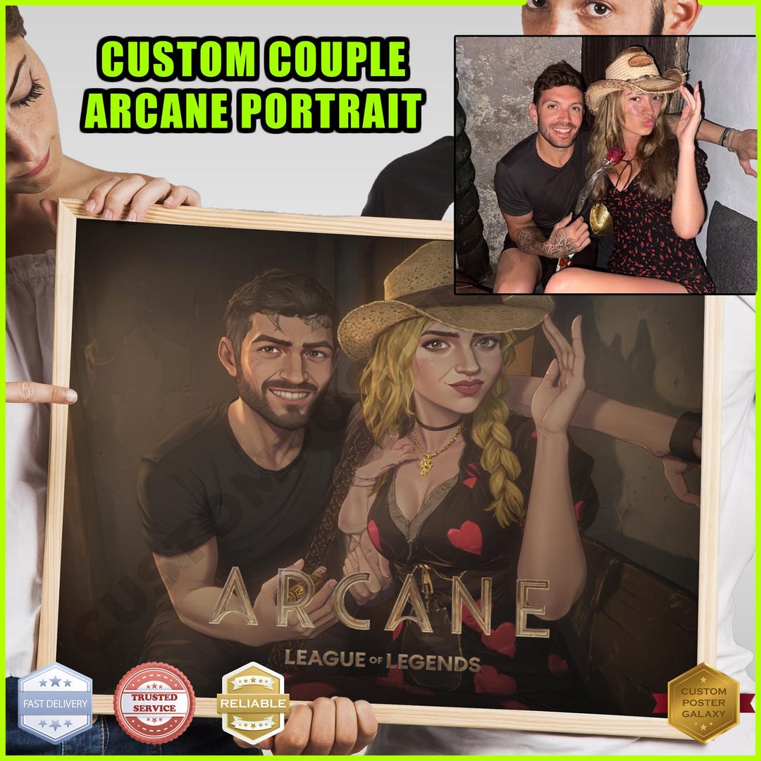 Custom Arcane Portrait, Personalized Couple Portrait, League of Legends ...