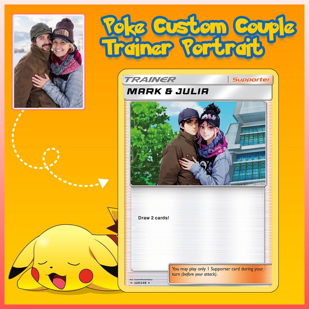Custom Poke Card, Custom POKE Card for Couples, Personalized Poke Cards ...