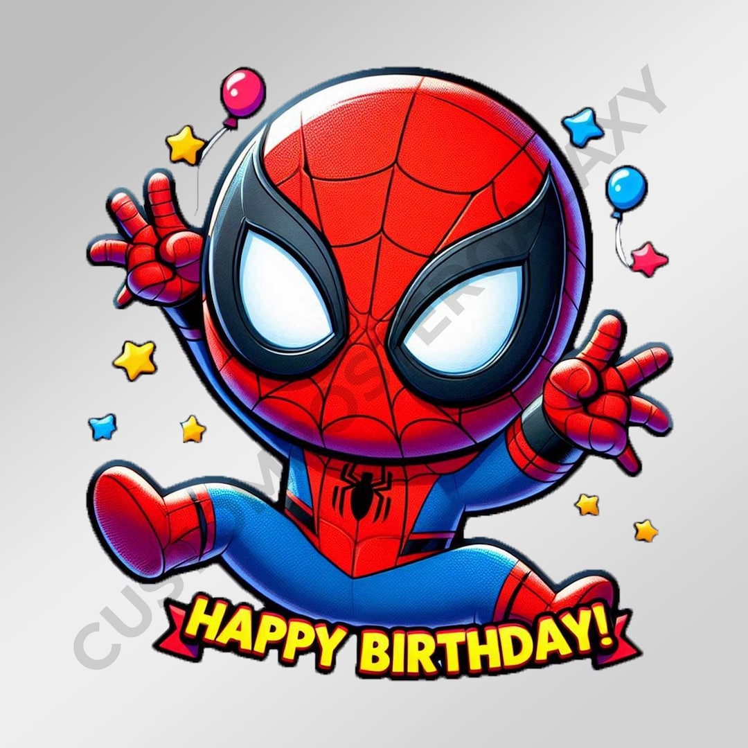 Spidey Happy Birthday, Cute Baby Spiderman, Spiderman Cartoon PNG ...