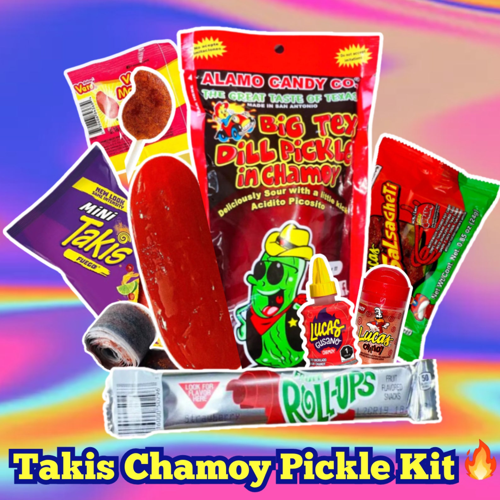 Chamoy Pickle Kit Trending Pickle Tiktok Trending Kit Chamoy Etsy