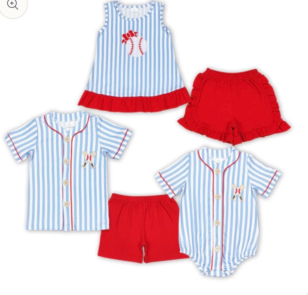Baseball Sibling Matching Outfits - Etsy