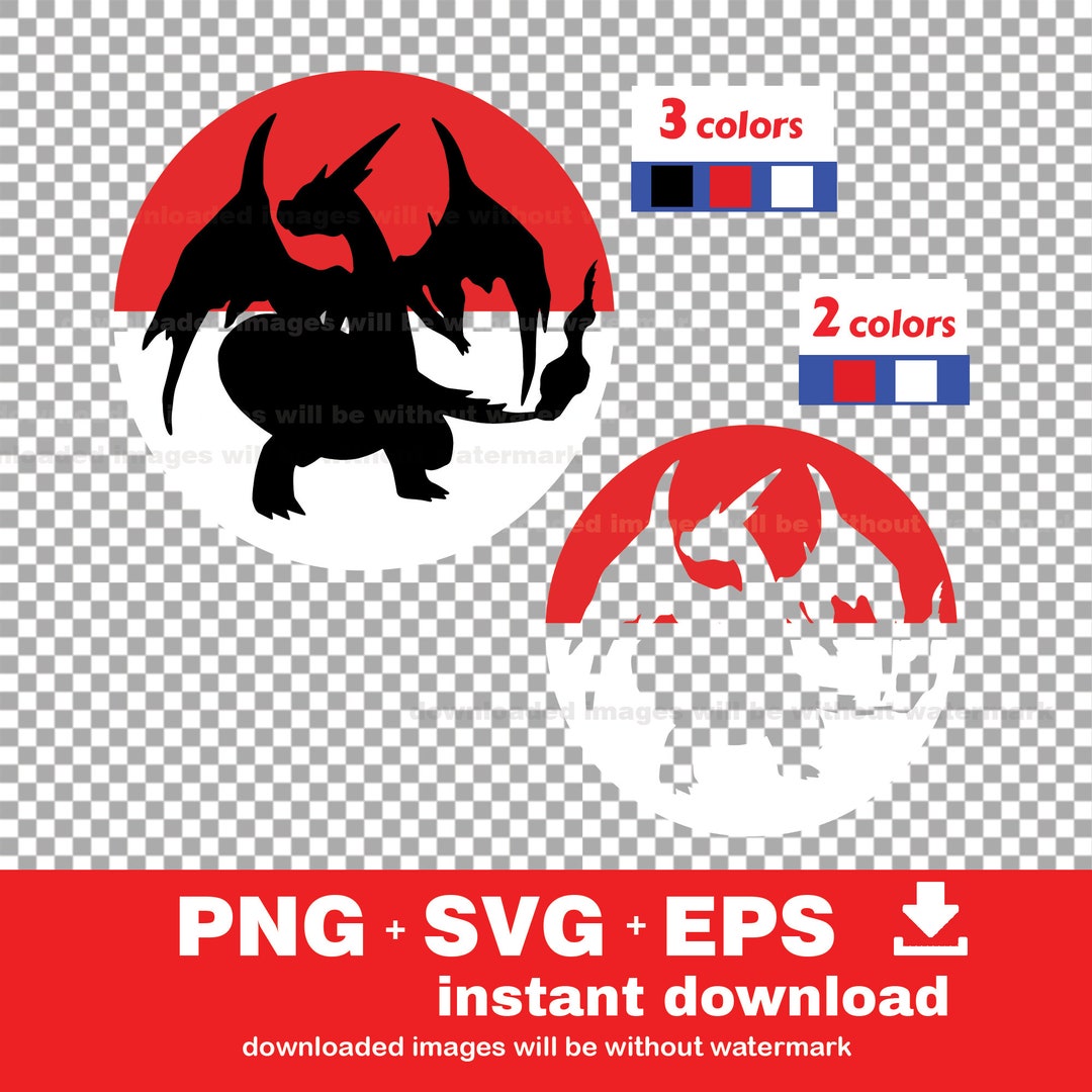 Mega Charizard X Svg Pokeball Silhouette Png Download Charizard Pokemon ...